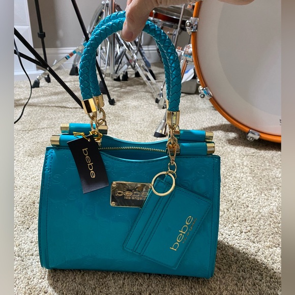 bebe | Bags | Bebe Dana Monogramtop Handlecrossbody Bag With Card Case ...